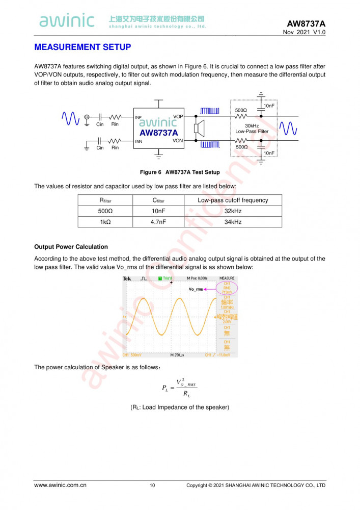 AW8737AFCR datasheet page 10