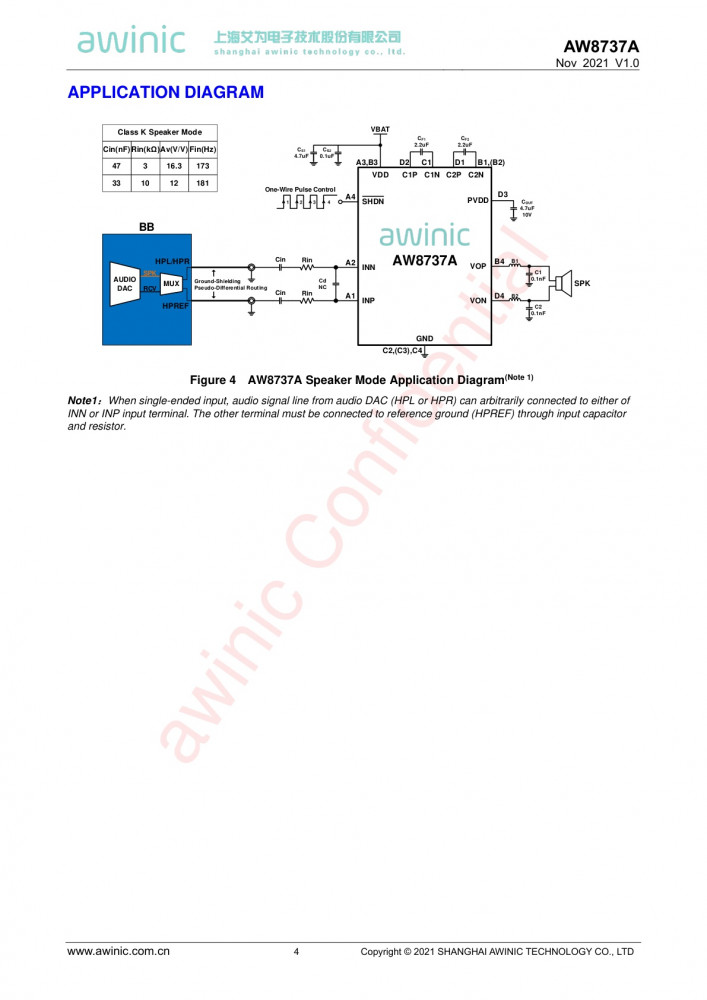 AW8737AFCR datasheet page 4