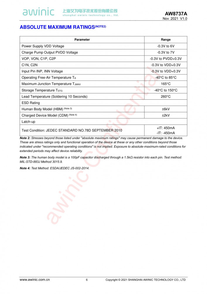 AW8737AFCR datasheet page 6
