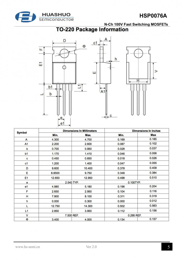 HSP0076A datasheet page 5