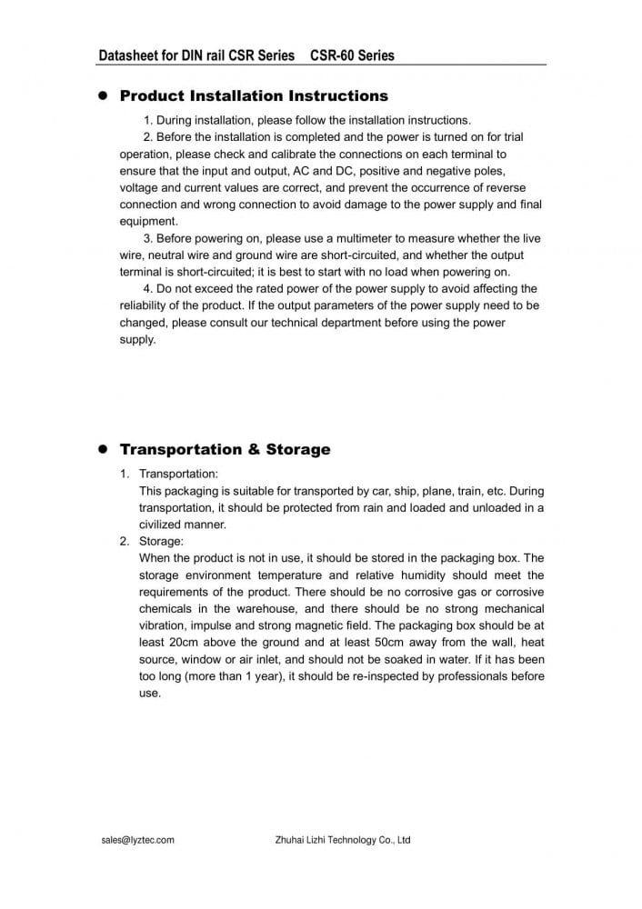 CSR-60-24 datasheet page 4