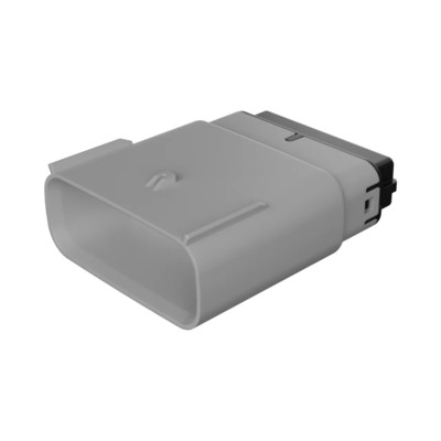 MX150 Mat-Sealed Male Connector Assembly, Dual Row, 20 Circuits, Keying Option D, without Connector Position Assurance, Stone Gray for sale