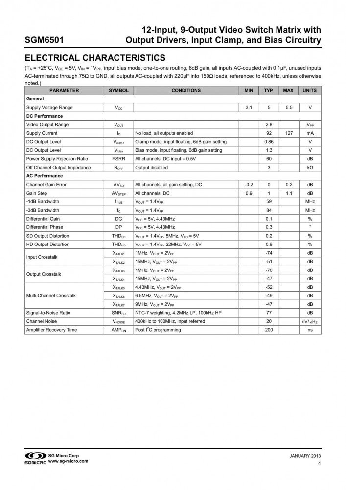 SGM6501 datasheet page 4