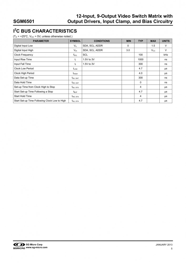 SGM6501 datasheet page 5