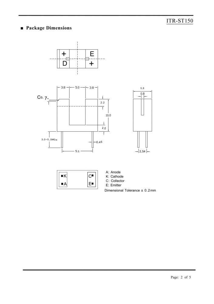 DP-ITR150 datasheet page 2