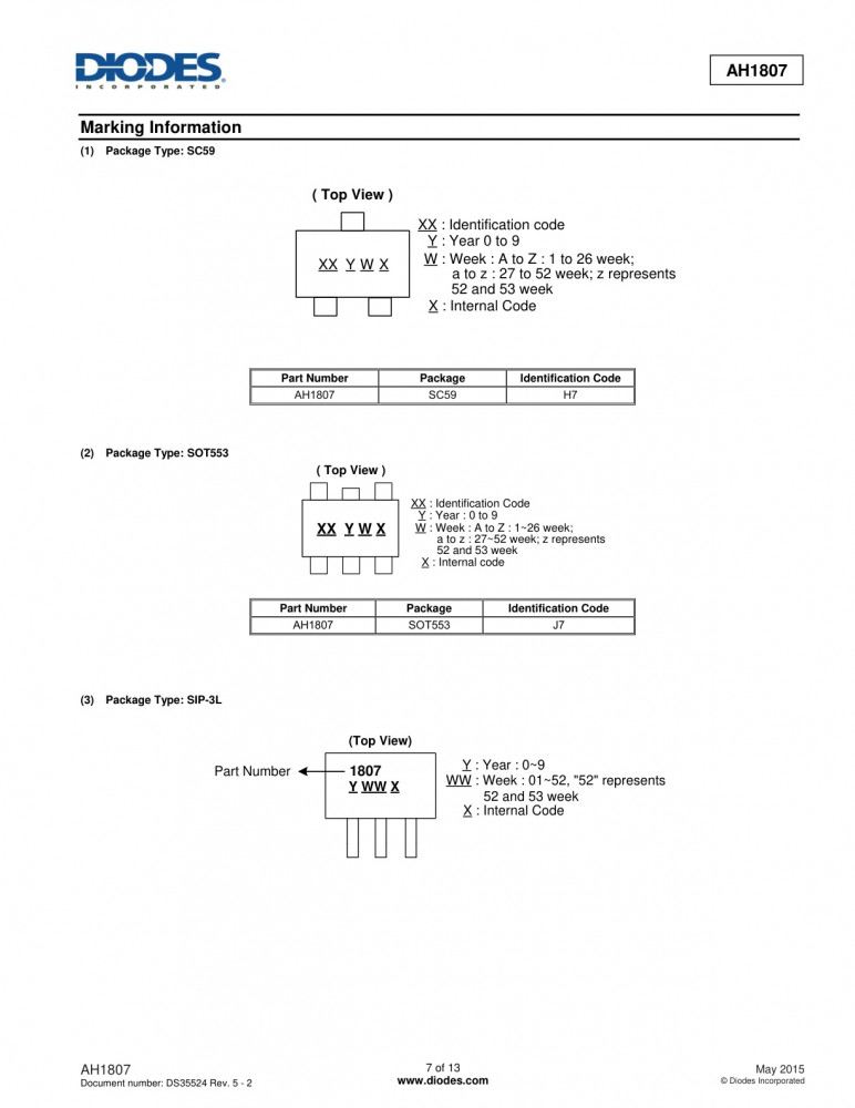 AH1807 datasheet page 7