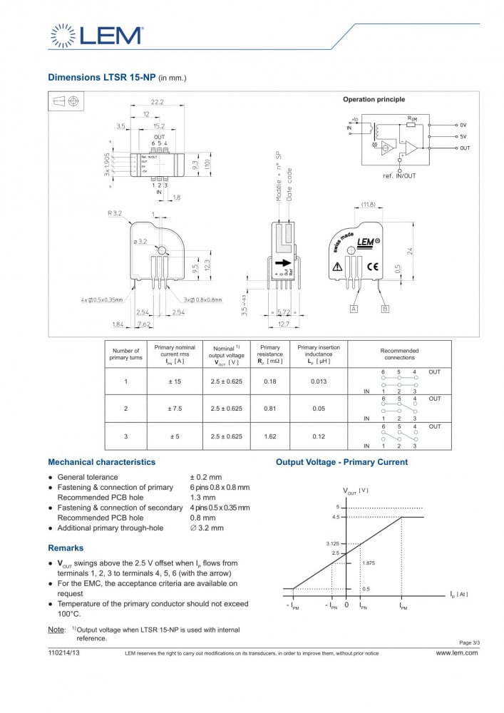 LEM LTSR 15-NP datasheet page 3