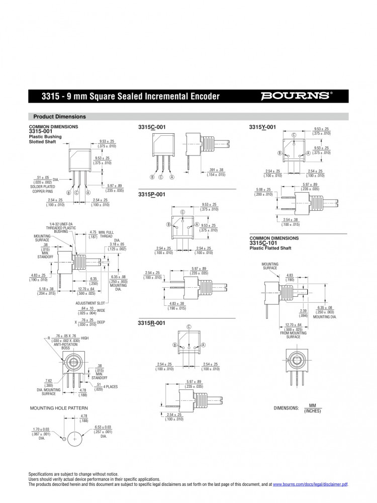 3315 encoder datasheet page 3