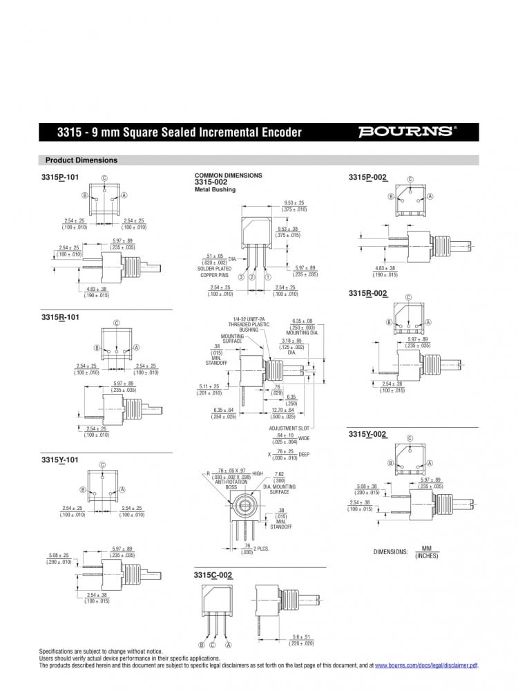 3315 encoder datasheet page 4