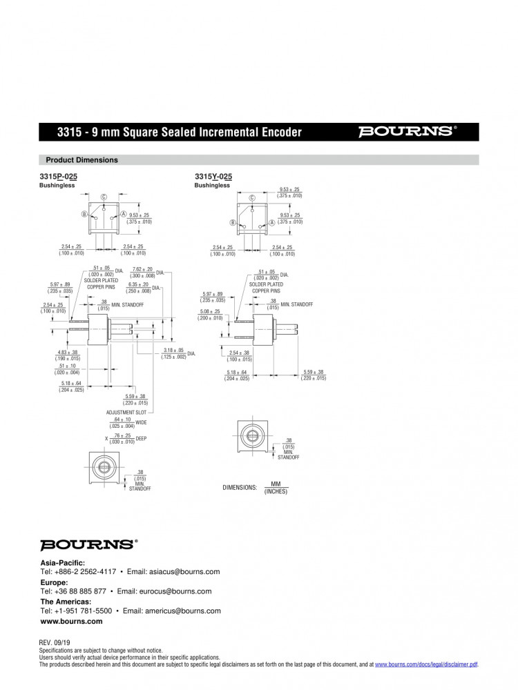 3315 encoder datasheet page 5