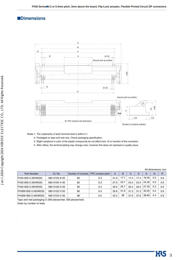 HRS FH30 datasheet page 3