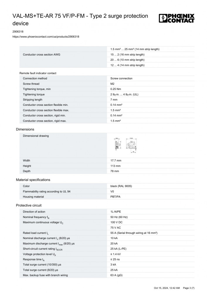 Phoenix Contact 2906318 technical document page 3