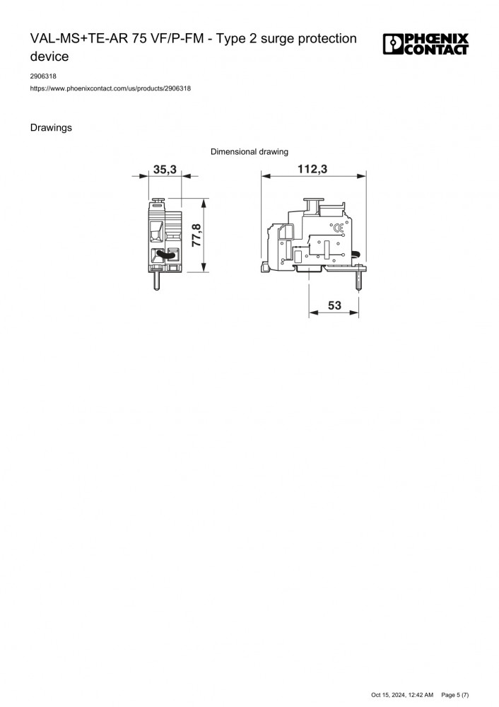 Phoenix Contact 2906318 technical document page 5