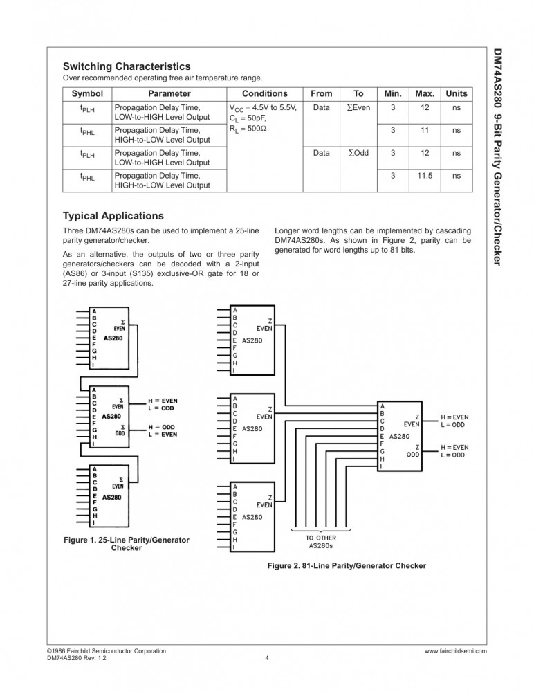 DM74AS280MX datasheet page 4