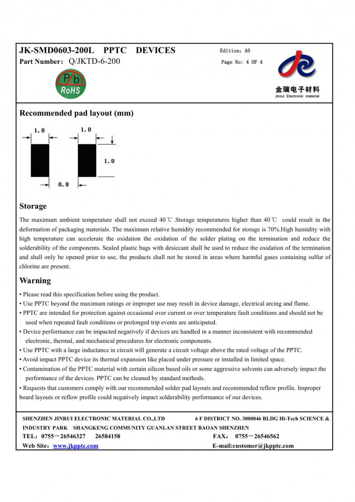 JK-SMD0603-200L datasheet page 4