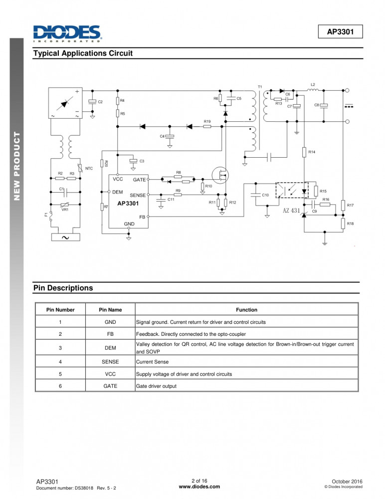 AP3301K6TR-G1 datasheet page 2