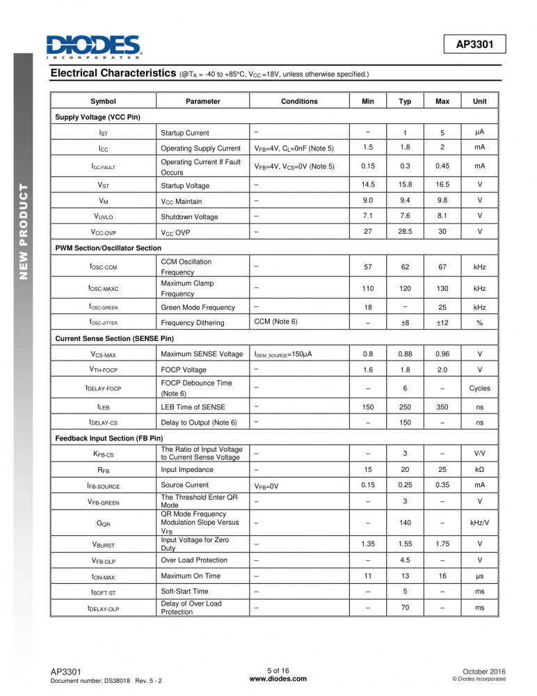 AP3301K6TR-G1 datasheet page 5