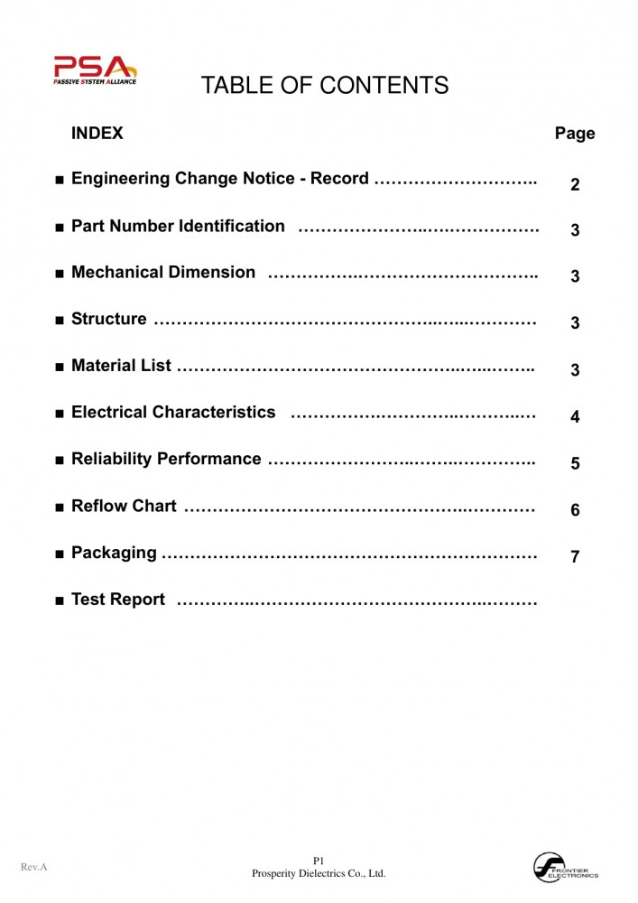 PSA CSME0418D specification page 2