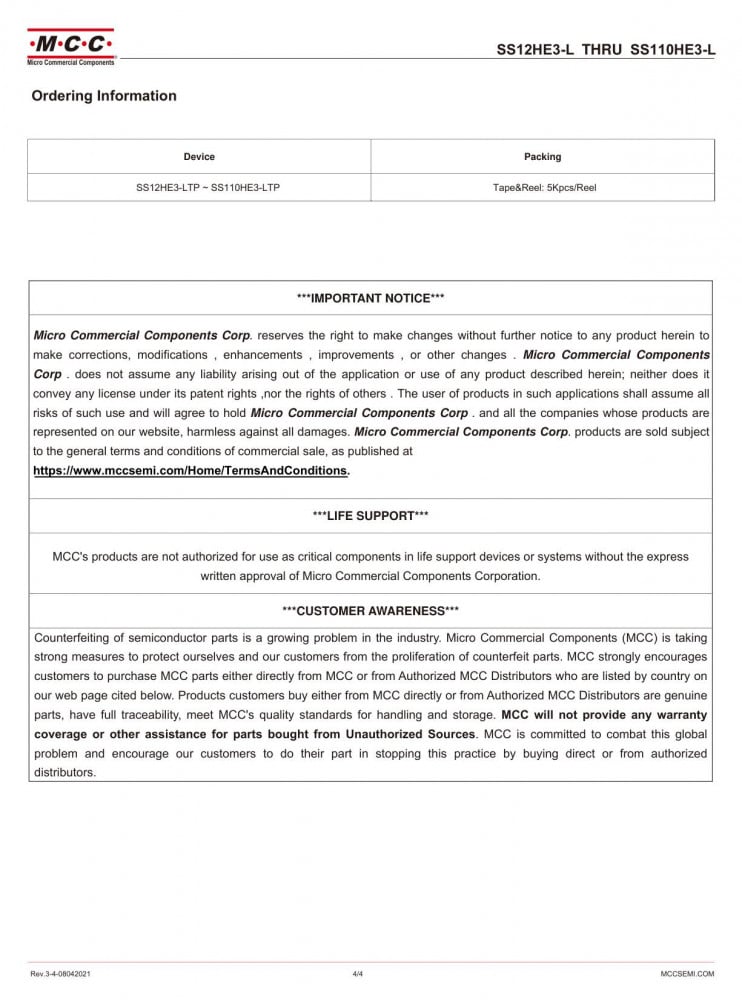 SS14HE3-LTP datasheet page 4
