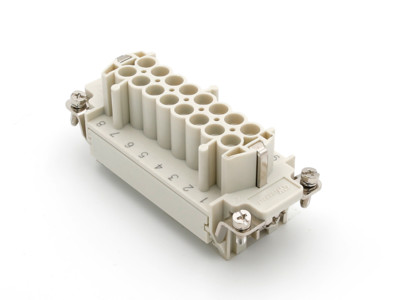 Heavy-Duty Crimp Contact Insert, Male, 16-Pole, 16A, Numbered 1-16, for Crimp Contacts, Size 16B «77x27»