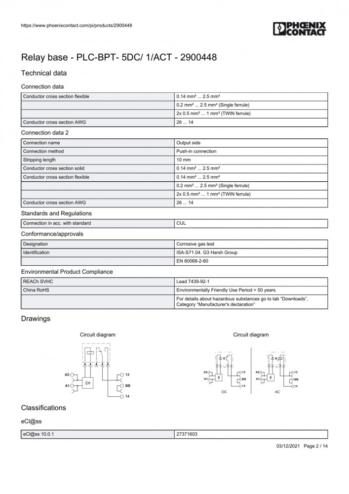 Phoenix Contact 2900448 technical document page 2
