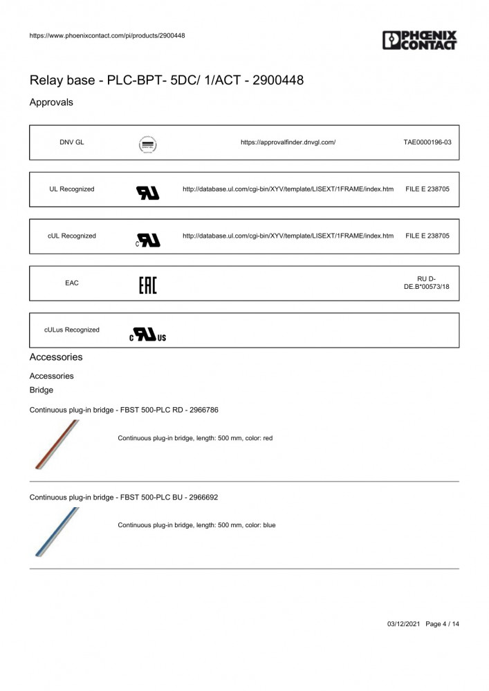 Phoenix Contact 2900448 technical document page 4