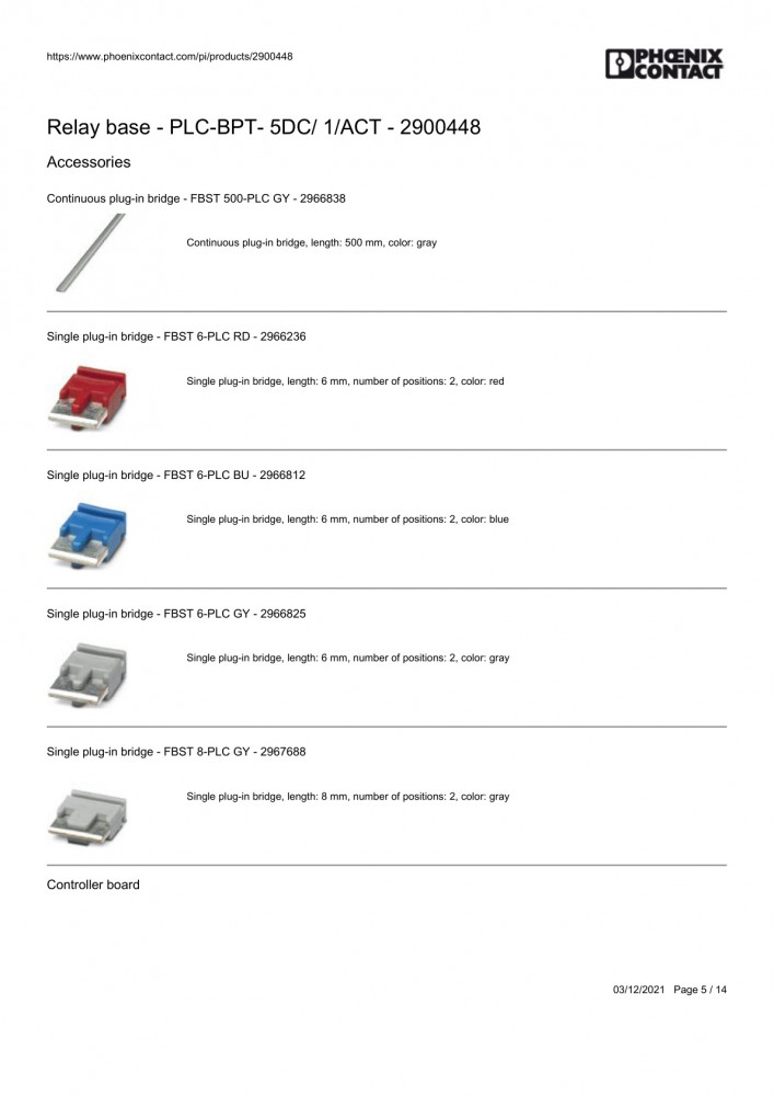 Phoenix Contact 2900448 technical document page 5