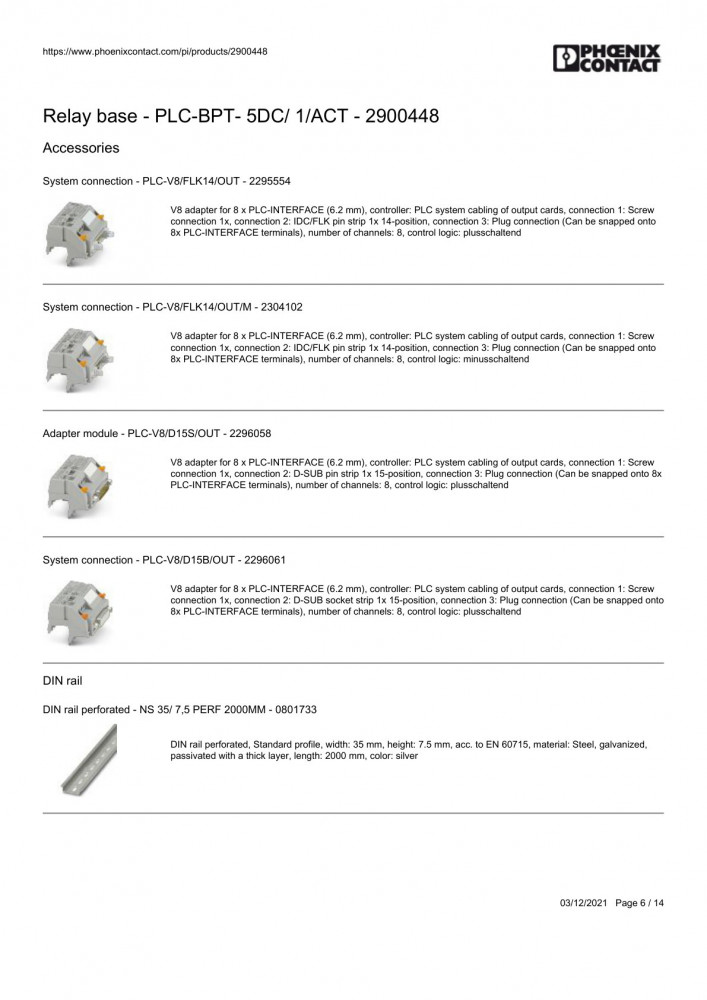 Phoenix Contact 2900448 technical document page 6