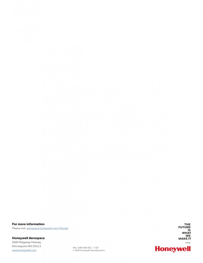Honeywell HGuide n380 documentation page 4