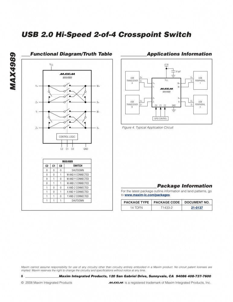 MAX4989 datasheet page 8