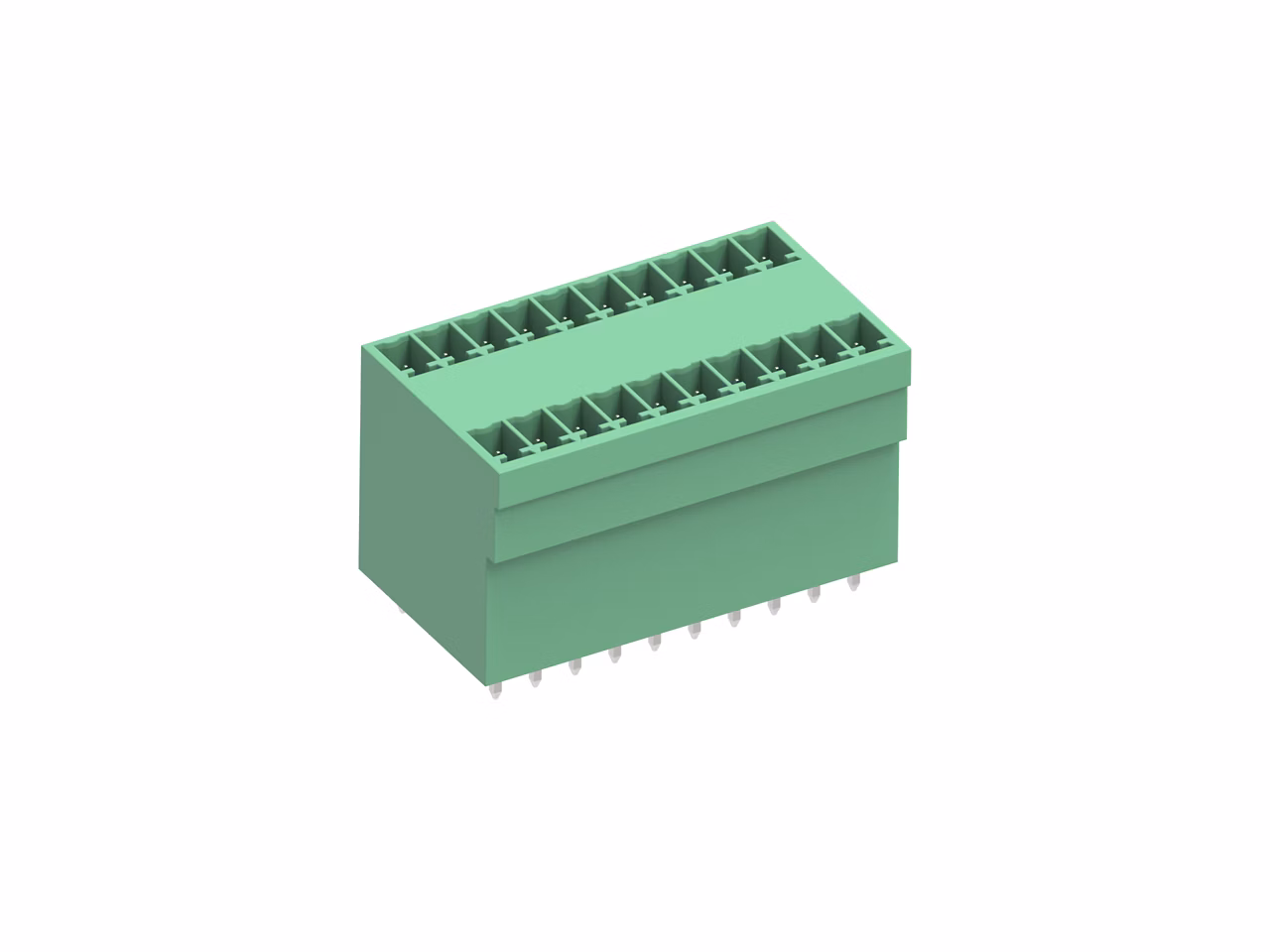 3.81mm Pitch Eurostyle Vertical PCB Header, 2 Rows, 18 Circuits