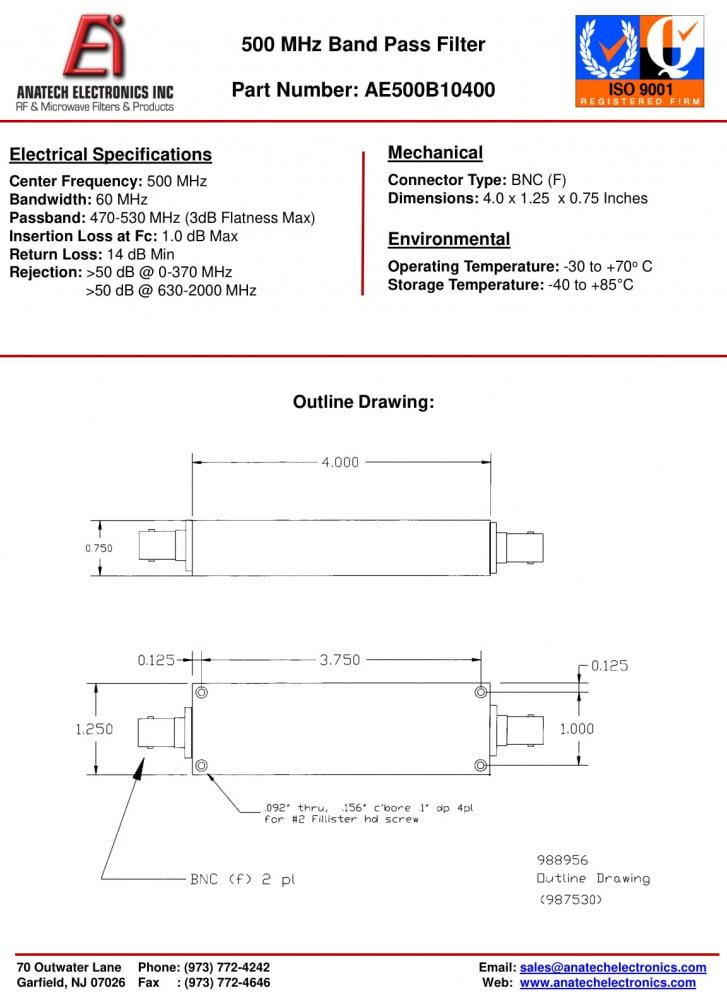 AE500B10400 technical document page 1