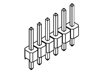 KK 254 PCB Header, Through Hole, Breakaway, Vertical, without Standoff, 36 Circuits, Gold (Au) Flash Plating, Bag Packaging, Lead-Free