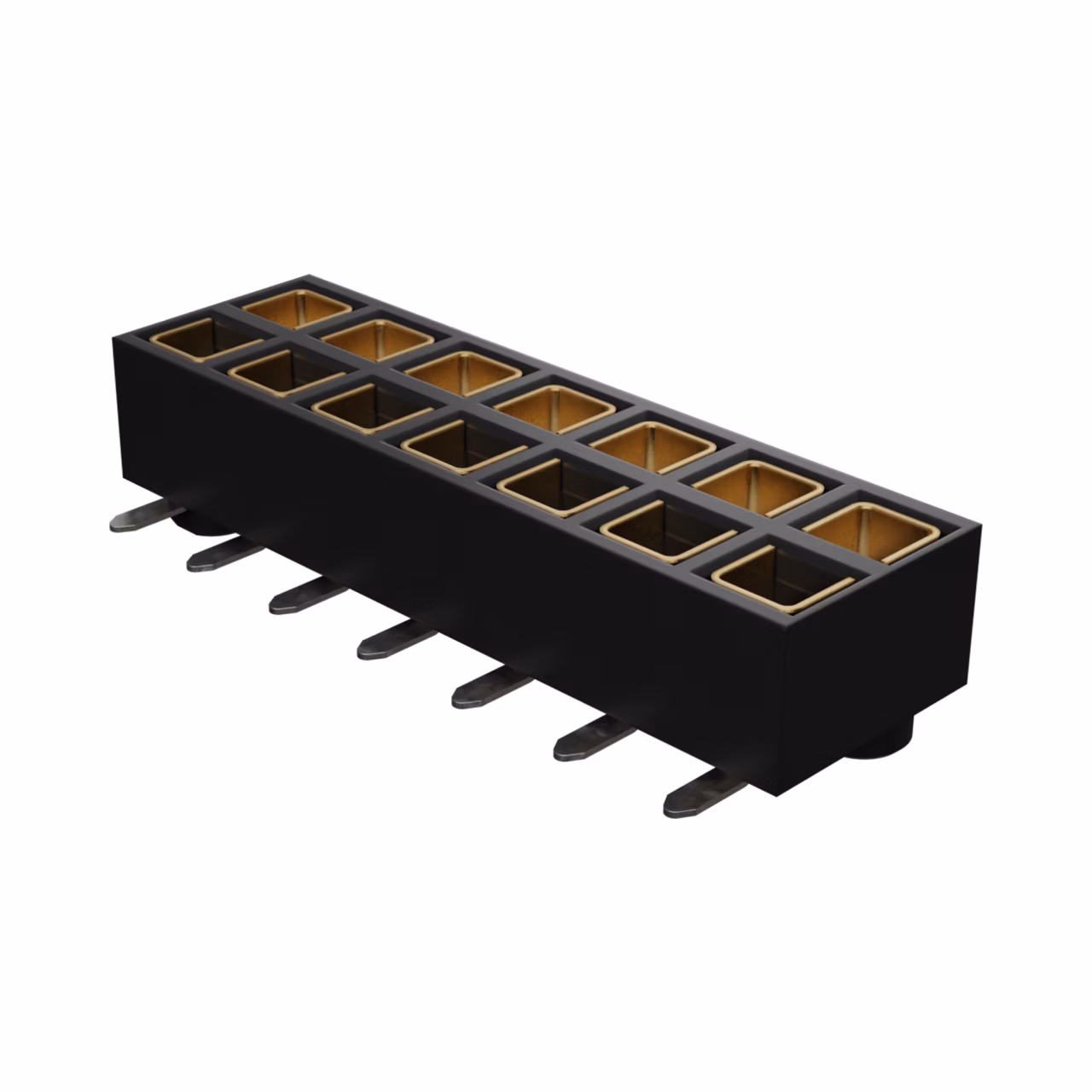 2.00mm Pitch Milli-Grid Receptacle, Surface Mount, Bottom Entry, 0.13µm Gold (Au) Plating, 14 Circuits, with Peg, Tube, Lead-Free for sale