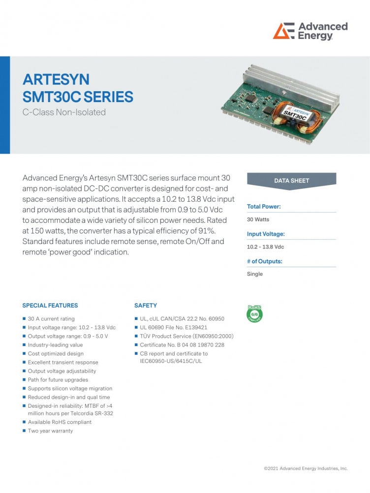 SMT30C series datasheet page 1