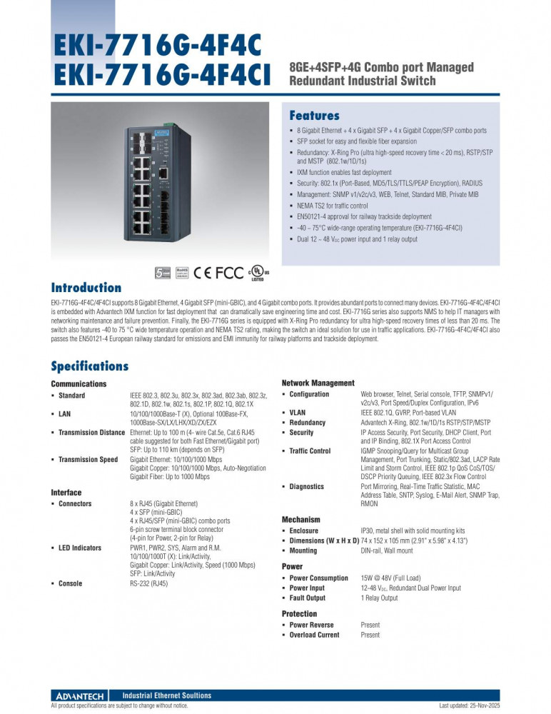 EKI-7716G-4F4CI product documentation, page 1