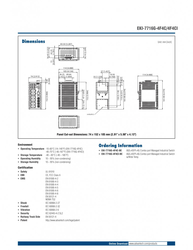 EKI-7716G-4F4CI product documentation, page 2