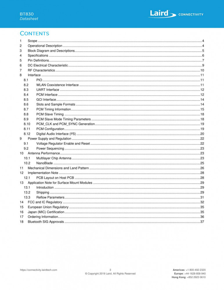 BT830 datasheet page 3