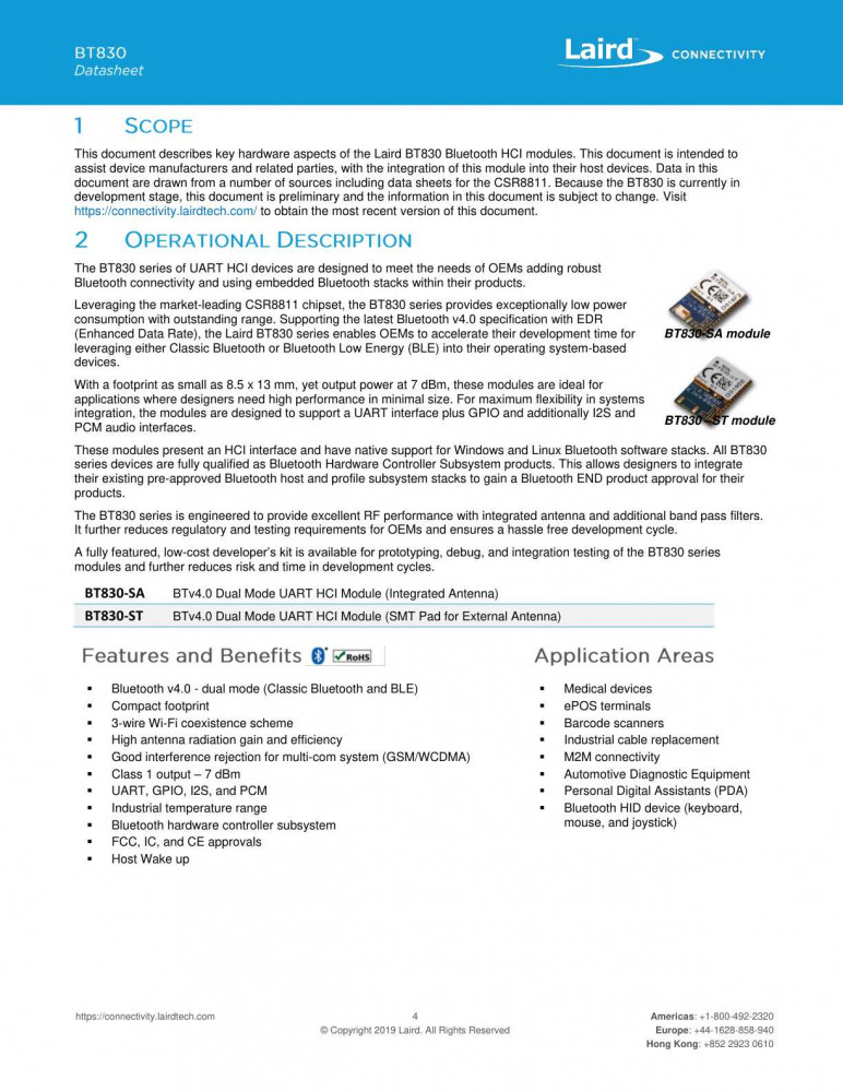 BT830 datasheet page 4