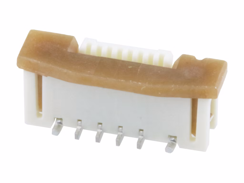 1.00mm Pitch Easy-On FFC/FPC Connector, 1.90mm Height, Single Bottom Contact (FS19), Right-Angle, Surface Mount, ZIF, 7 Circuits