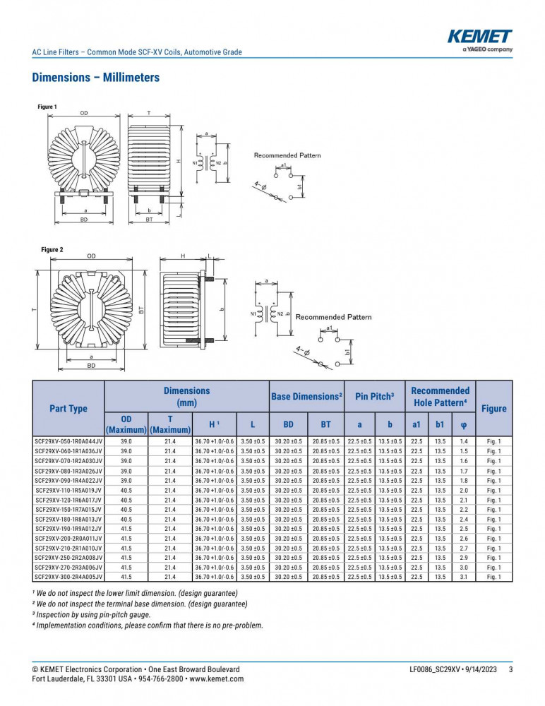 KEMET SCF29XV document page 3