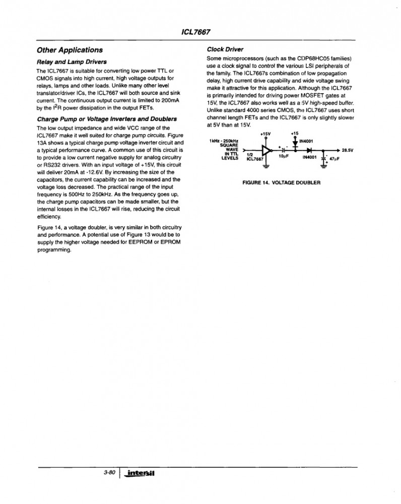 ICL7667MJA/883B datasheet page 9