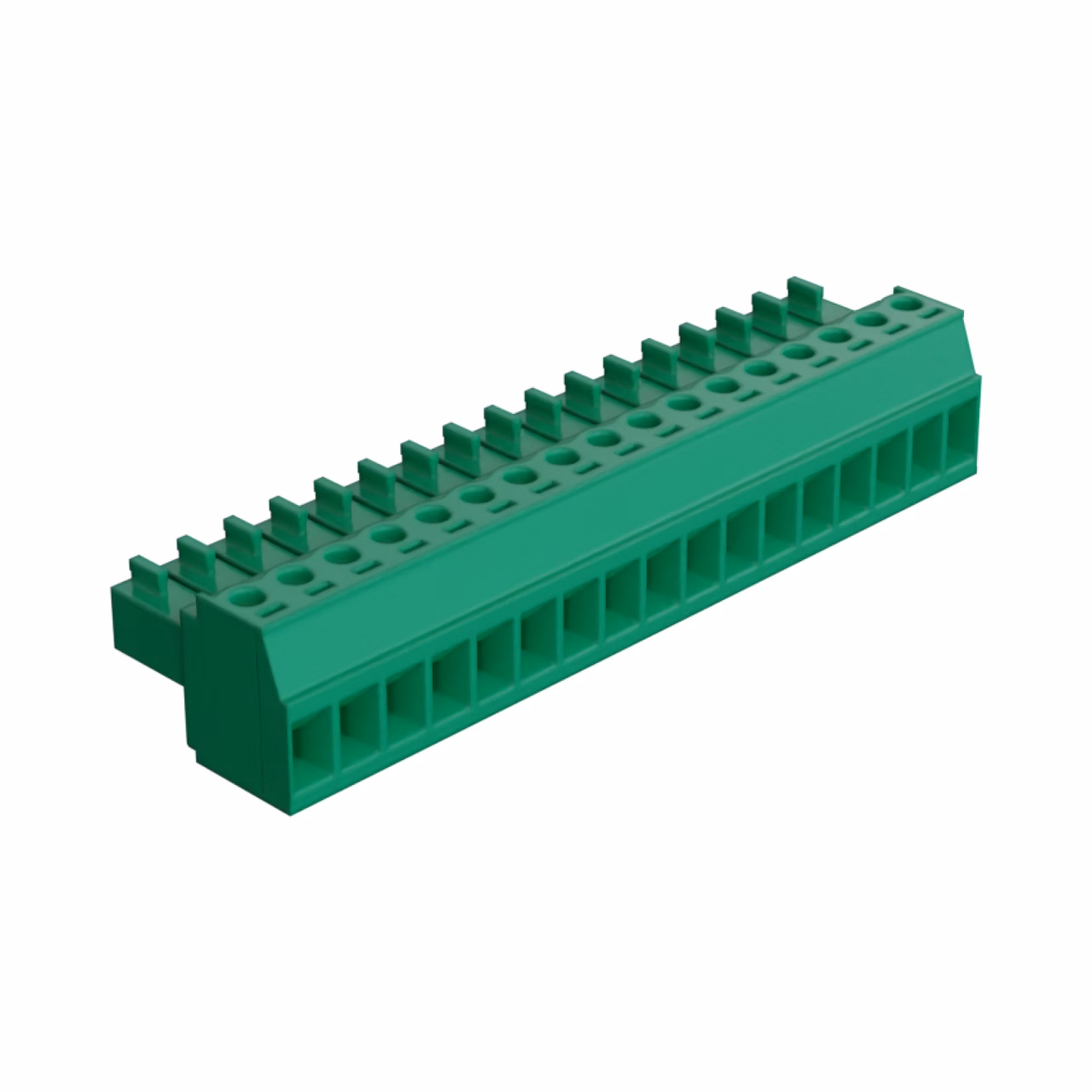 3.50mm Pitch Eurostyle Horizontal Plug, Green Housing, 17 Circuits for sale