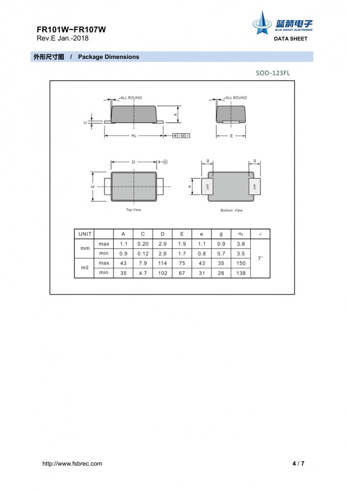 FR103W datasheet page 4