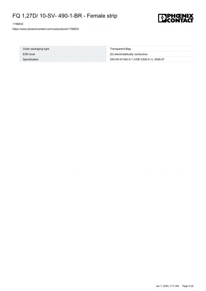 Phoenix Contact 1156833 technical document page 5