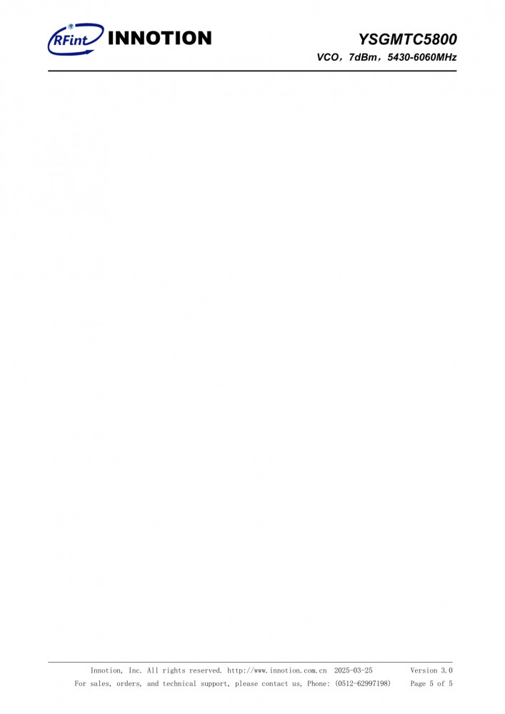 YSGMTC5800 technical document page 5