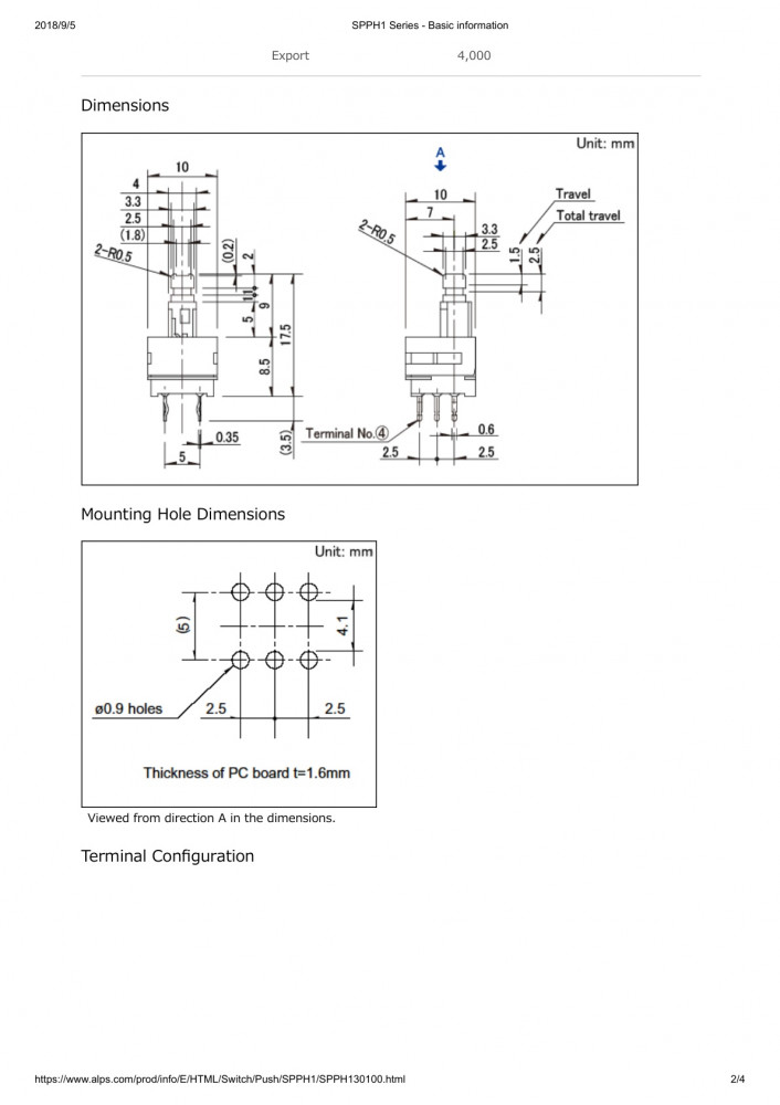 SPPH130100 mounting hole dimensions