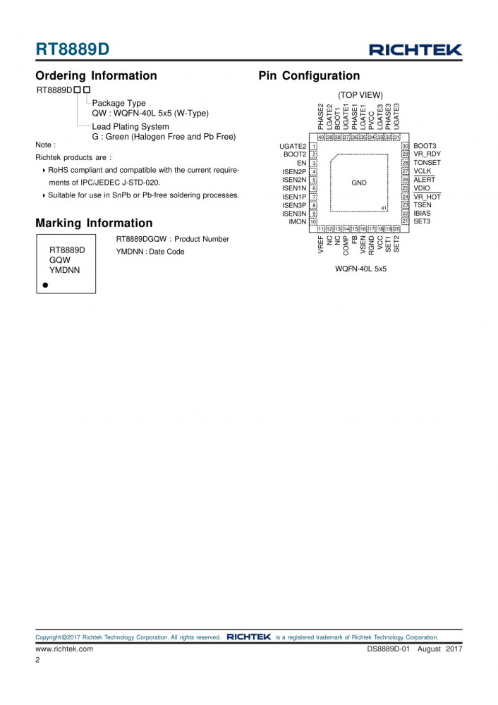 RT8889D technical document page 2