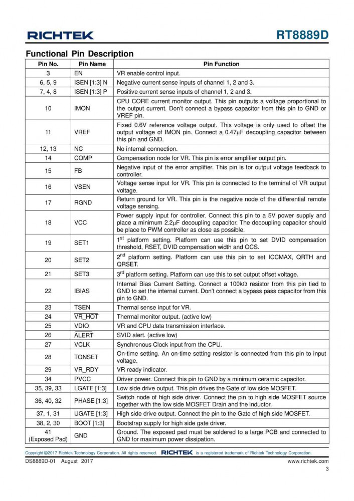RT8889D technical document page 3