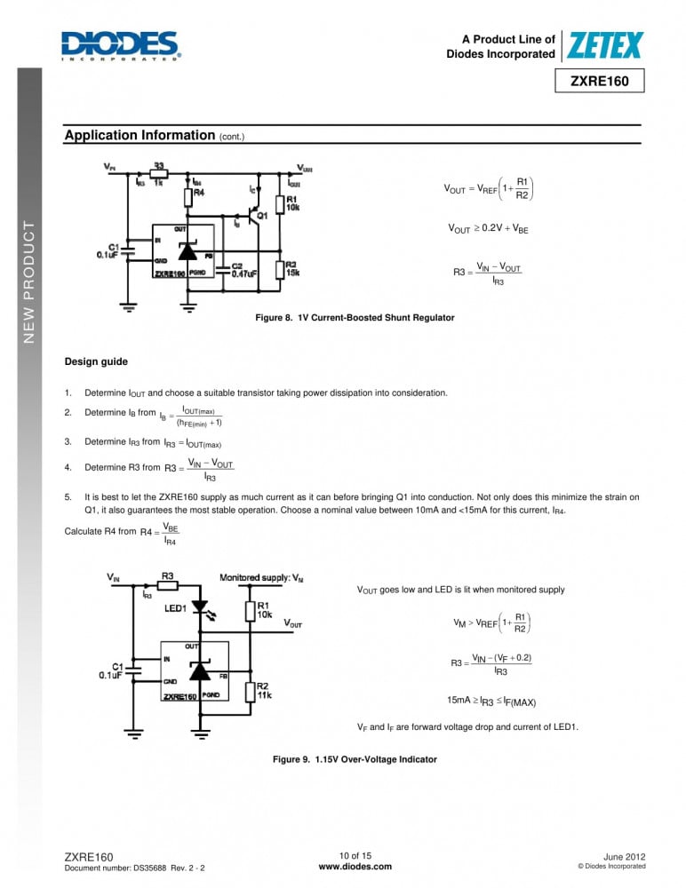 ZXRE160 datasheet page 10